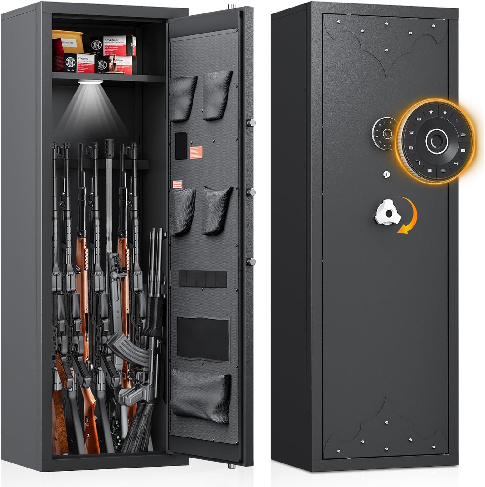 Amazon.com: Xyvaly 12 Rifle Gun Safe, Gun Safe for Home Rifle and ...