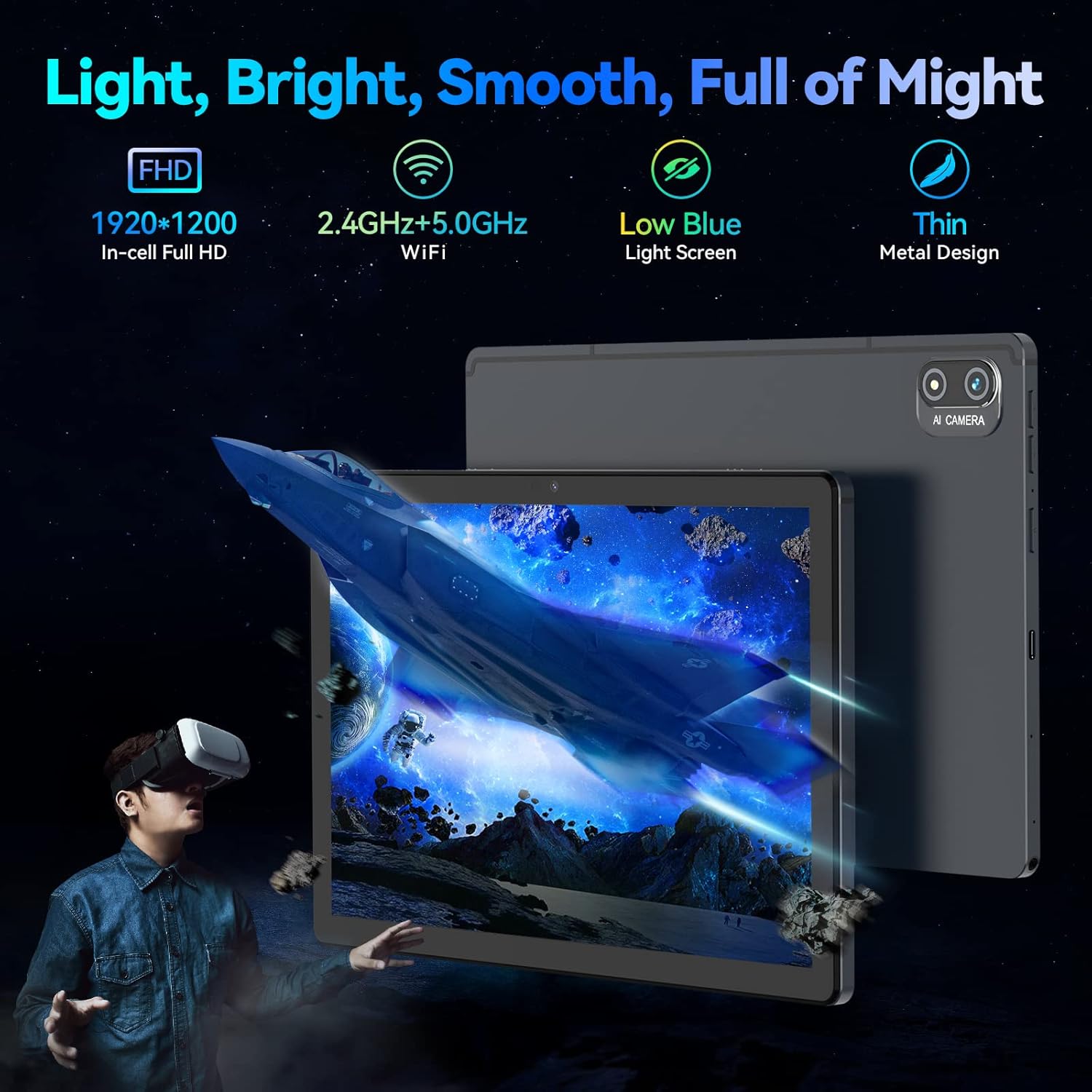 kinstone Tablet para juegos Android 12 de 10.1 pulgadas, 8 GB de RAM+ ...