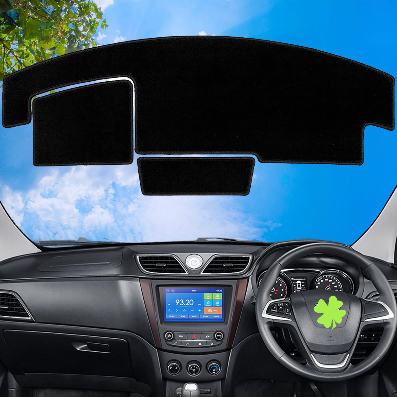 Amazon | WAIROGA スズキ スペーシア/スペーシアカスタム MK54S MK94S ダッシュボードマット ダッシュマット 日本製 カーフィール加工 （ブラック） (ヘッドアップ ...