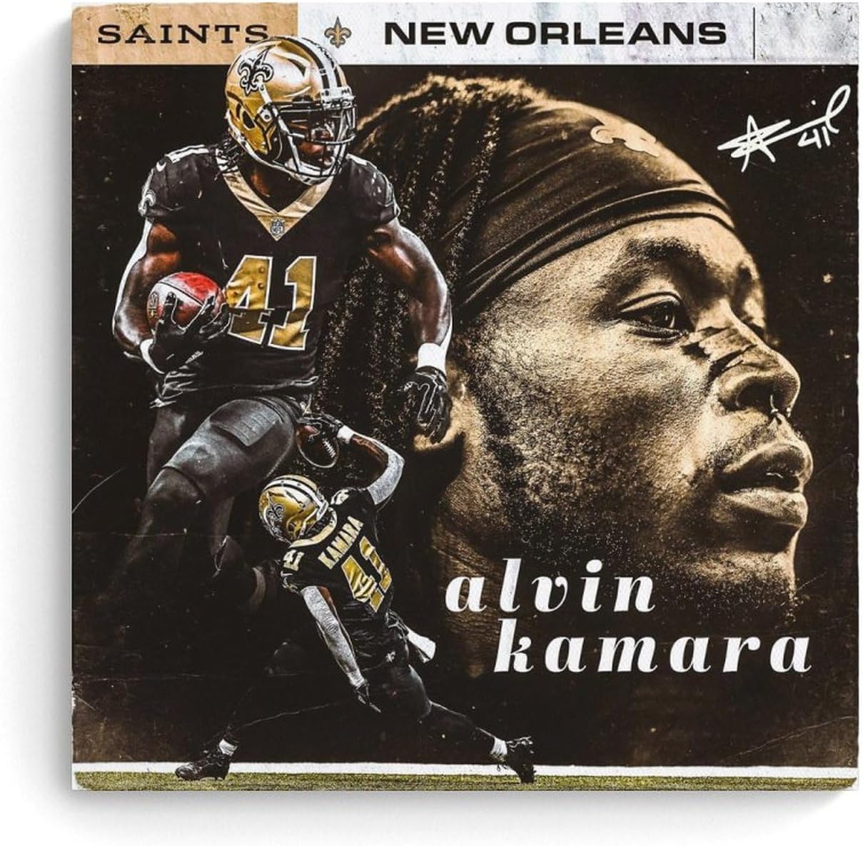 Amazon.com: MUZIZY Handsome Poster Of Rugby Player Alvin Kamara ...