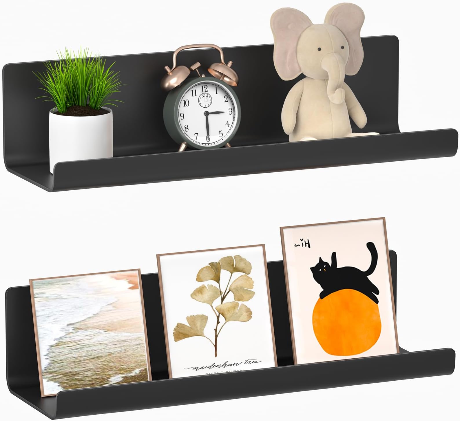 OIJOIYOI 3 Pcs Acrylic Floating Shelves, Wall Mounted Display Shelf ...