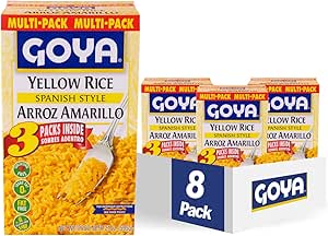 Goya Foods Yellow Rice Mix Multipack, 3-7 Ounce Packs (Pack of 8 ...