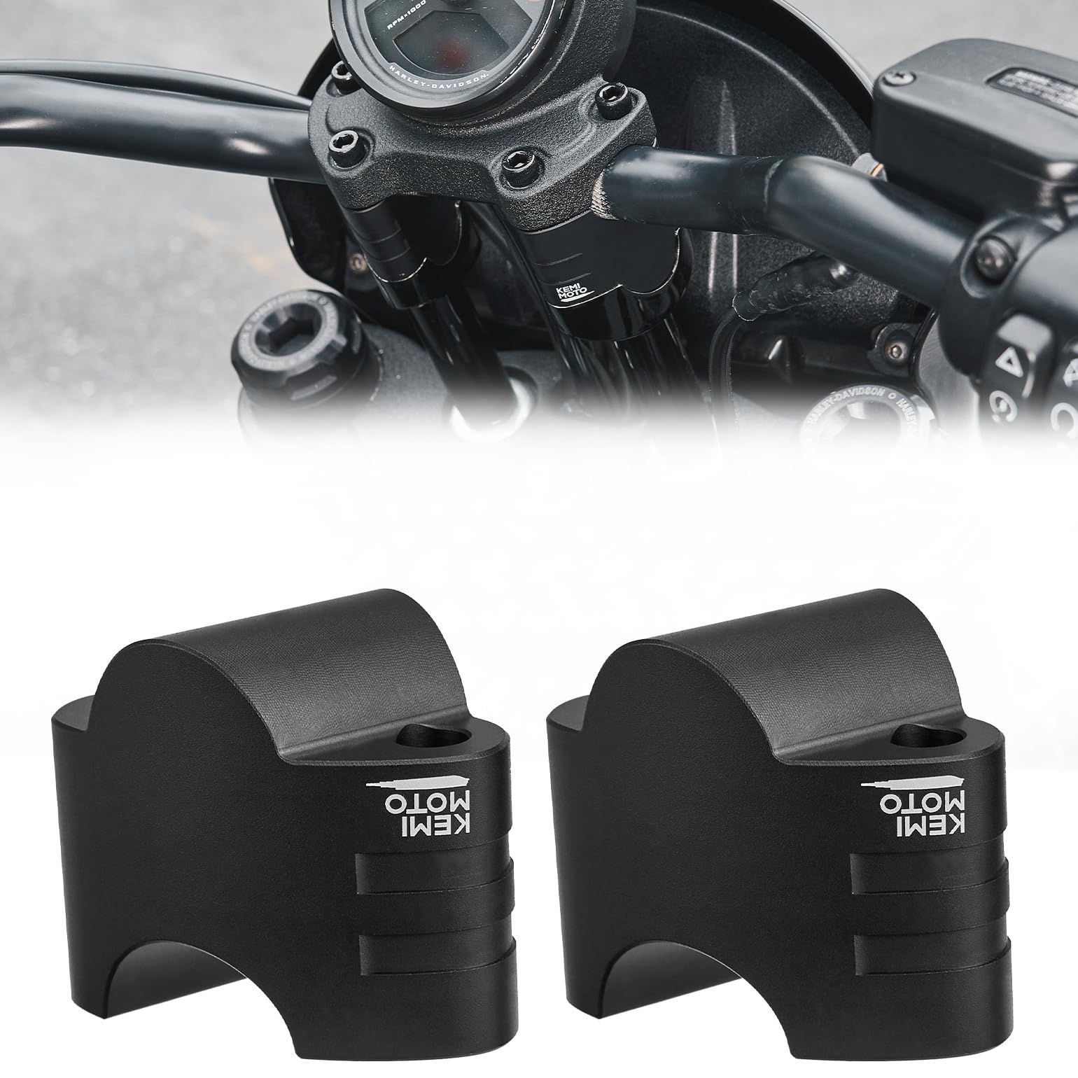 Amazon.com: KEMIMOTO Motorcycle Handlebar Riser Clamp Mount Increase ...