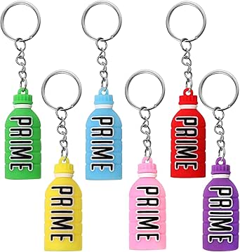 OUZHOU 6 Pack Prime Drink Bottle Keyring Keychain, Trendy Accessory for ...