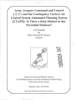 Amazon.com: Army Airspace Command and Control (A2 C2) and the ...