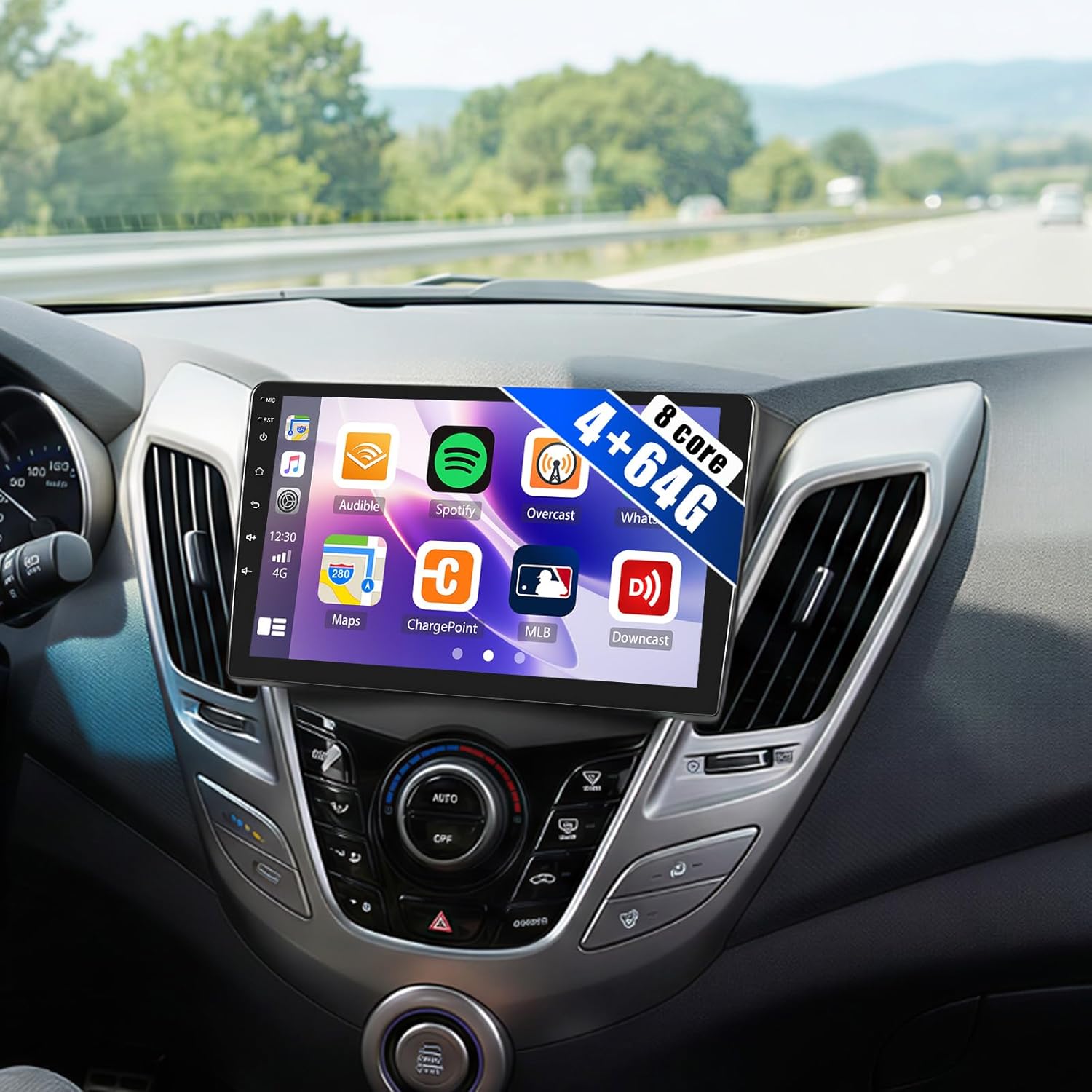 Amazon.com: 4G+64G 8 Core for Hyundai Veloster 2011-2017 Android 15 Car ...