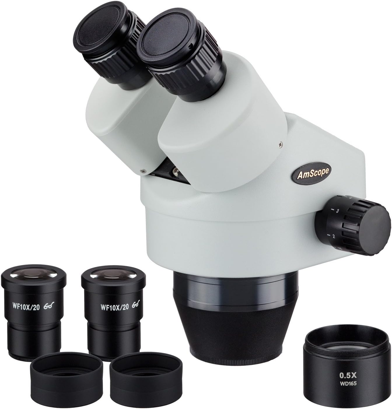 Amazon.com: AmScope SW24TX Trinocular Stereo Microscope Head, WH10x ...
