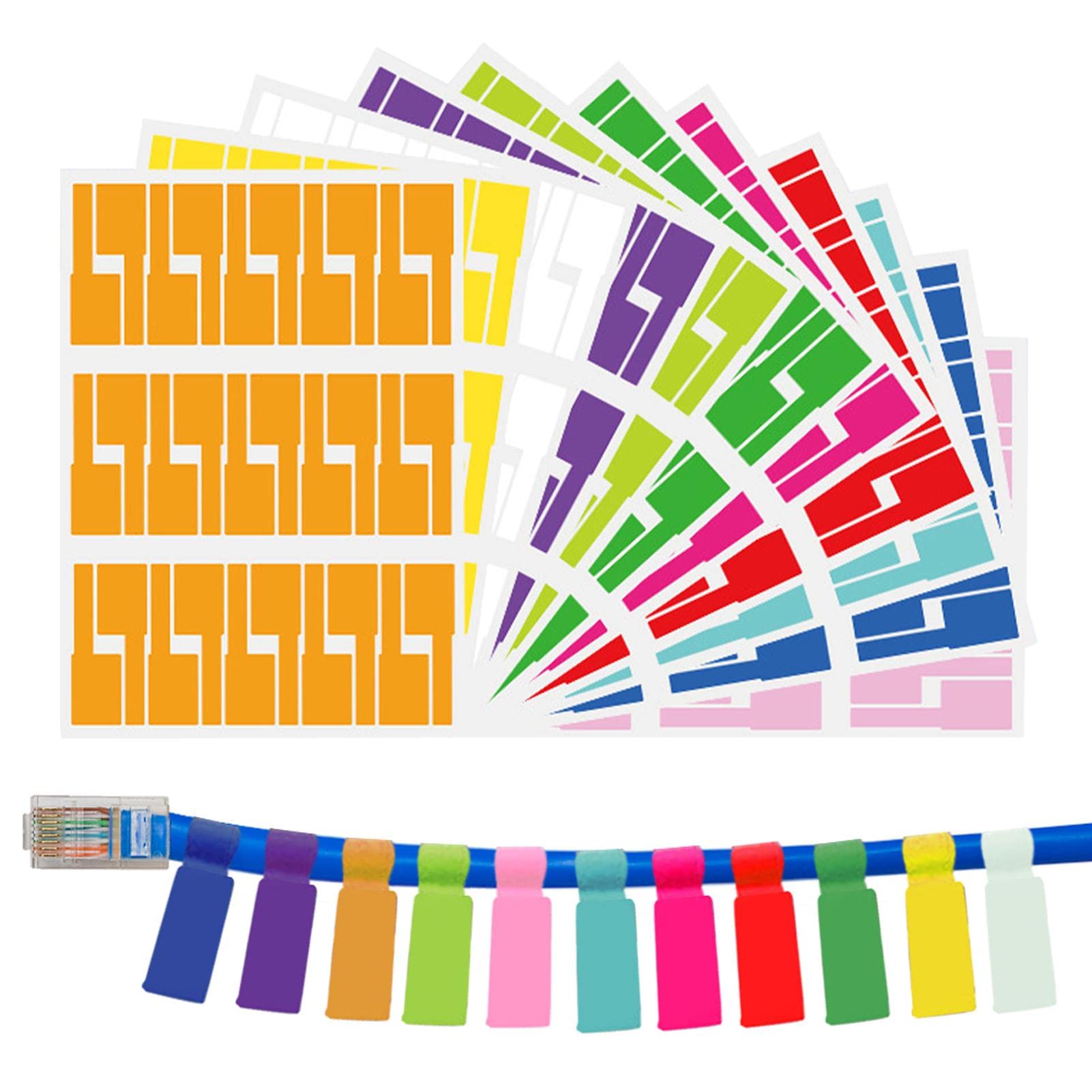 Amazon.com : 330Pcs Cable Cord Labels, Waterproof Electrical Cable Tags ...