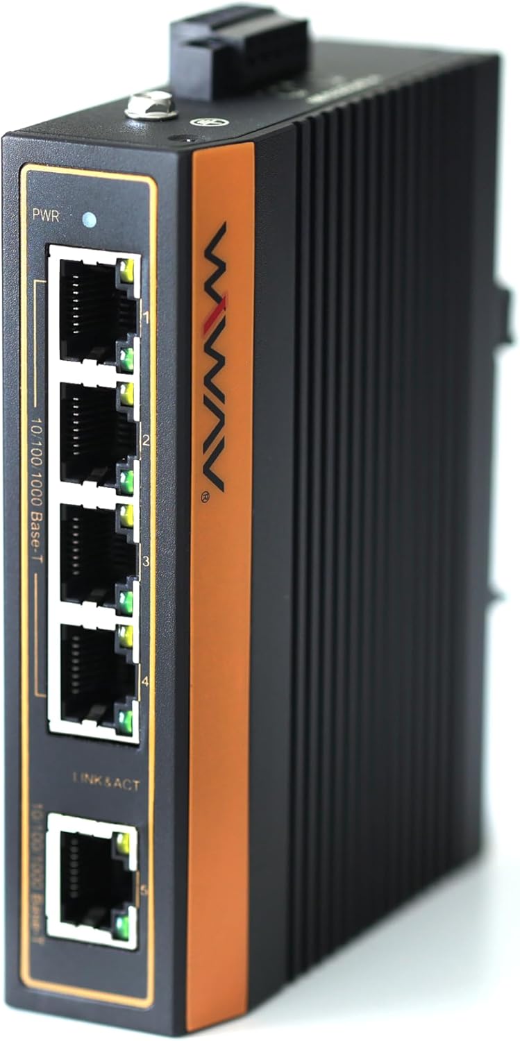 Amazon.com: WIWAV W1105-5GE-I 10/100/1000Mbps Unmanaged 5-Port Gigabit ...