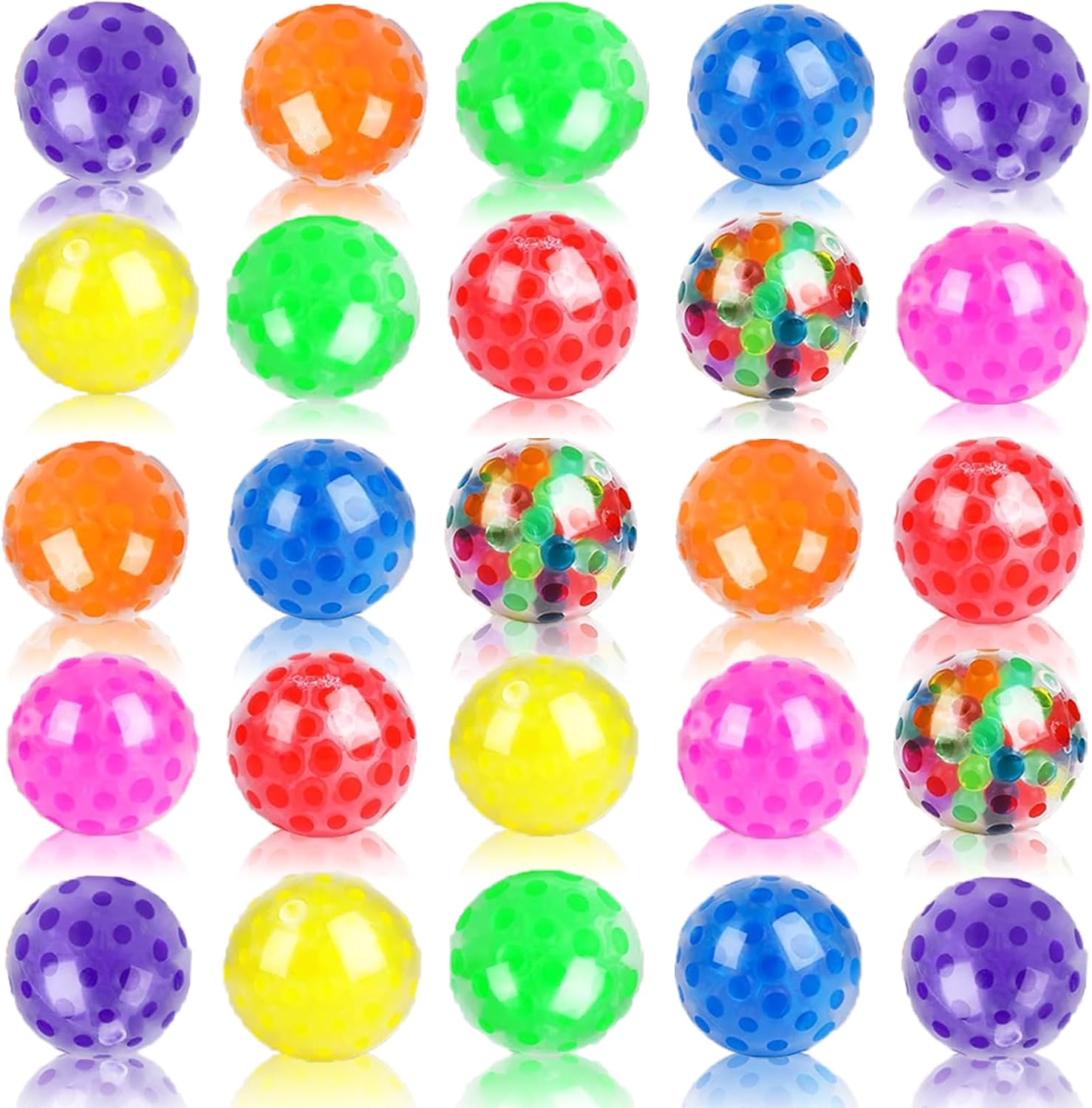 Amazon.com: 22 Pcs Stress Balls Fidget Toys Set, Mini Squishy Ball for ...