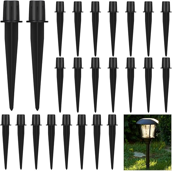 Amazon.com : Blulu 24 Pcs 5.3 Inch Solar Light Replacement Stakes ...