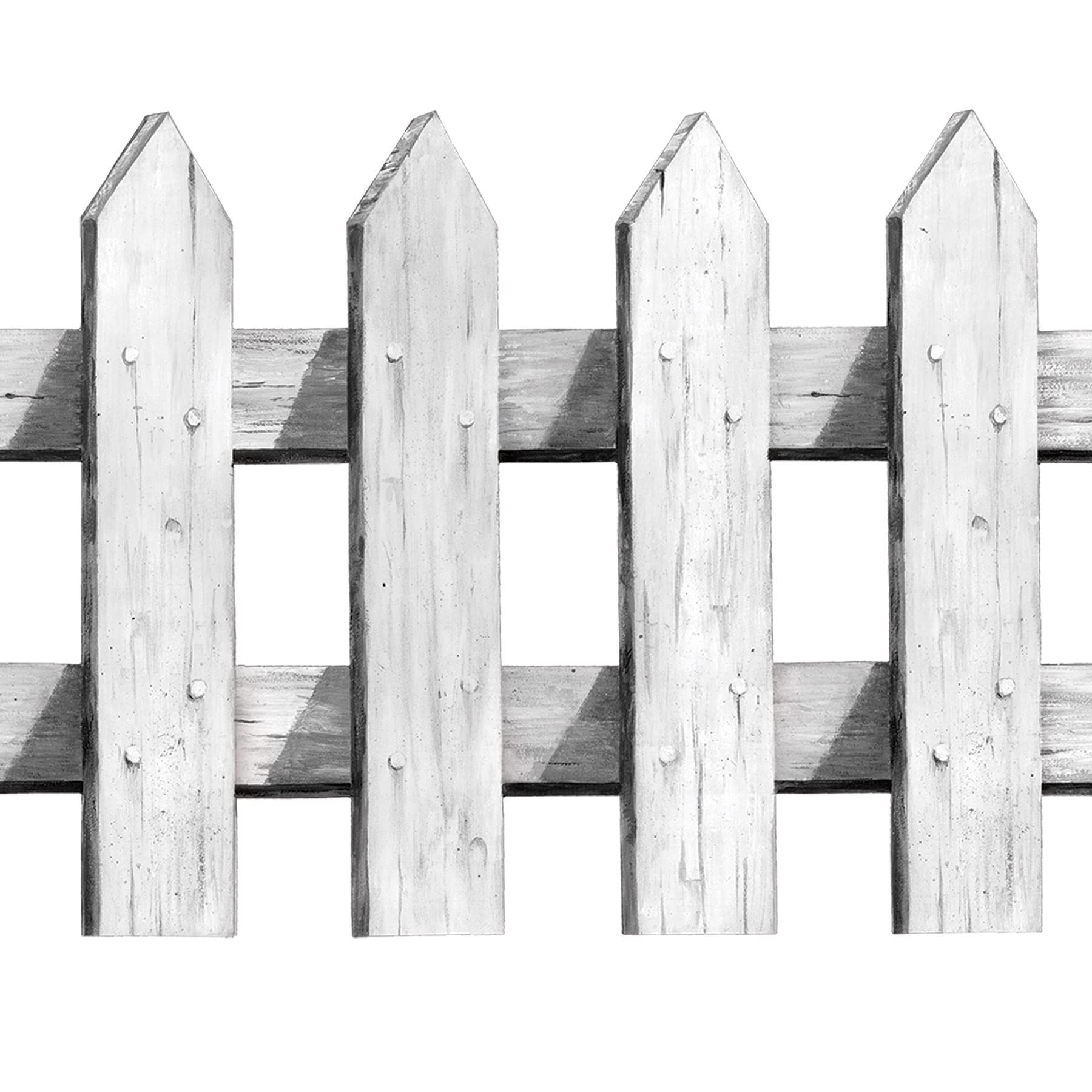Snapklik.com : 6 Piece Cardstock Paper White Picket Fence Cut Outs ...