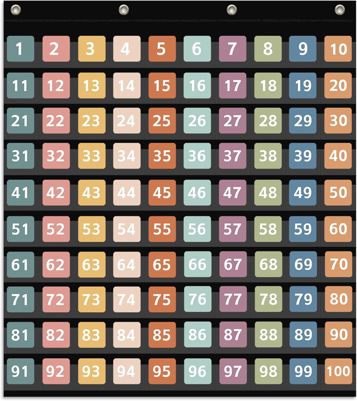 Amazon.com: Essex Wares 29" Wide x 27.5" Tall 100 Pocket Chart for ...