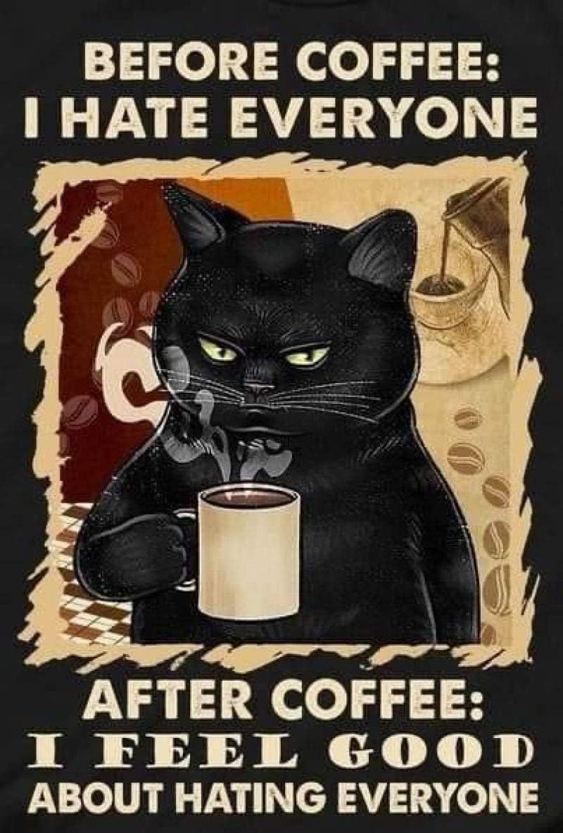 Amazon.com: Before Coffee:I Hate Everyone After Coffee:I Feel Good ...