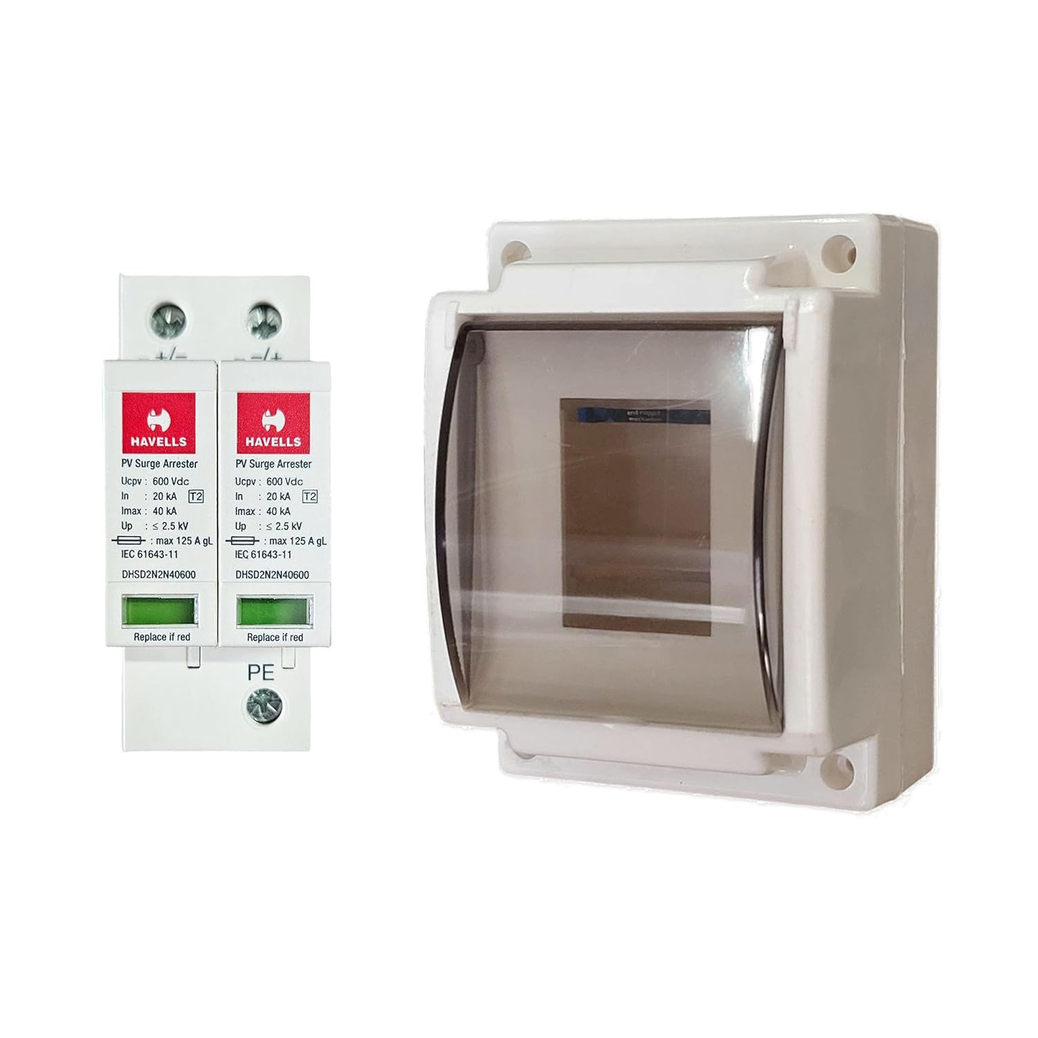 DC Surge Protector 20KA~40KA SPD Lightning Protection Device for Solar ...