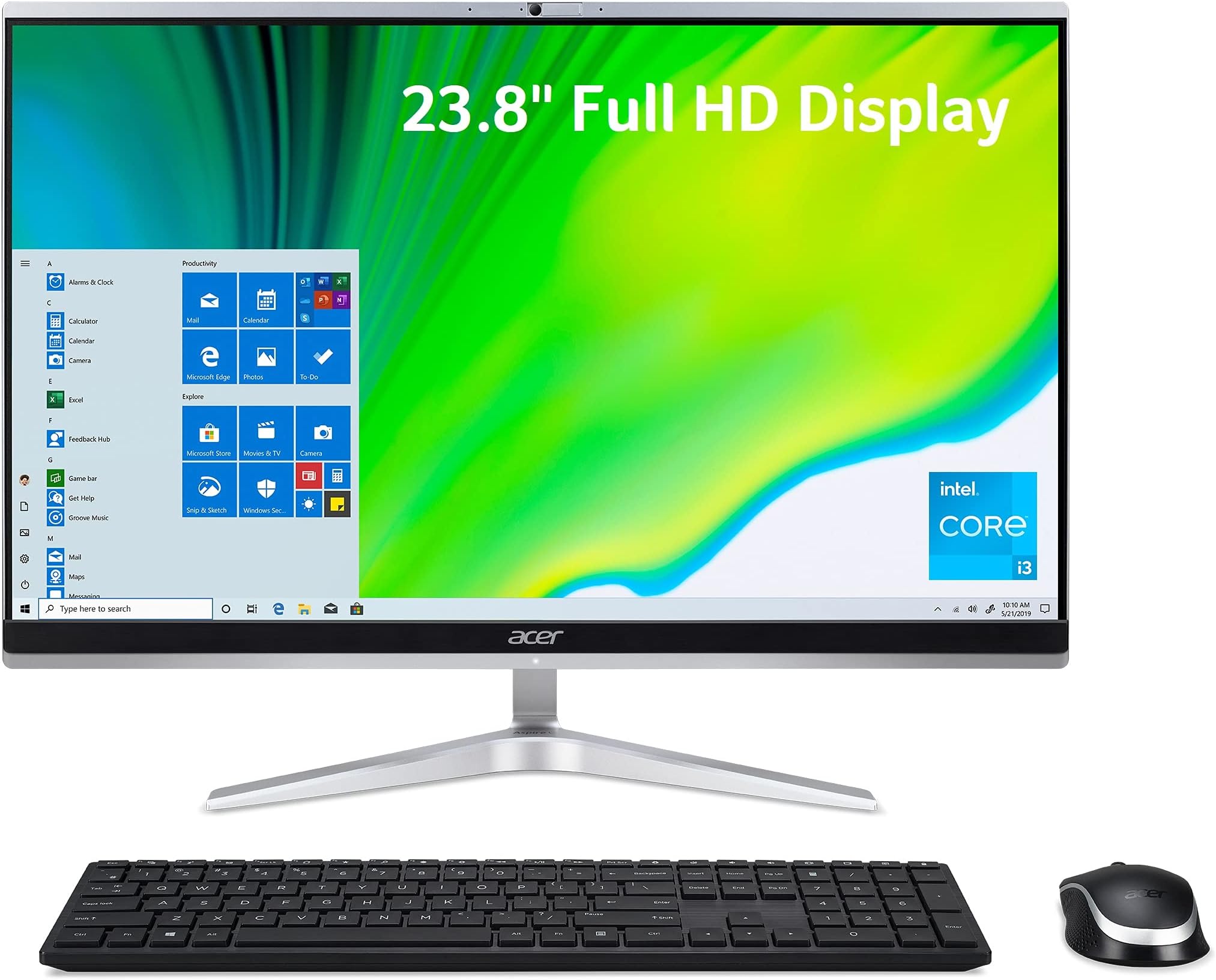 Amazon.com: Acer Aspire C24-1700-UA91 AIO Desktop | 23.8" Full HD IPS ...