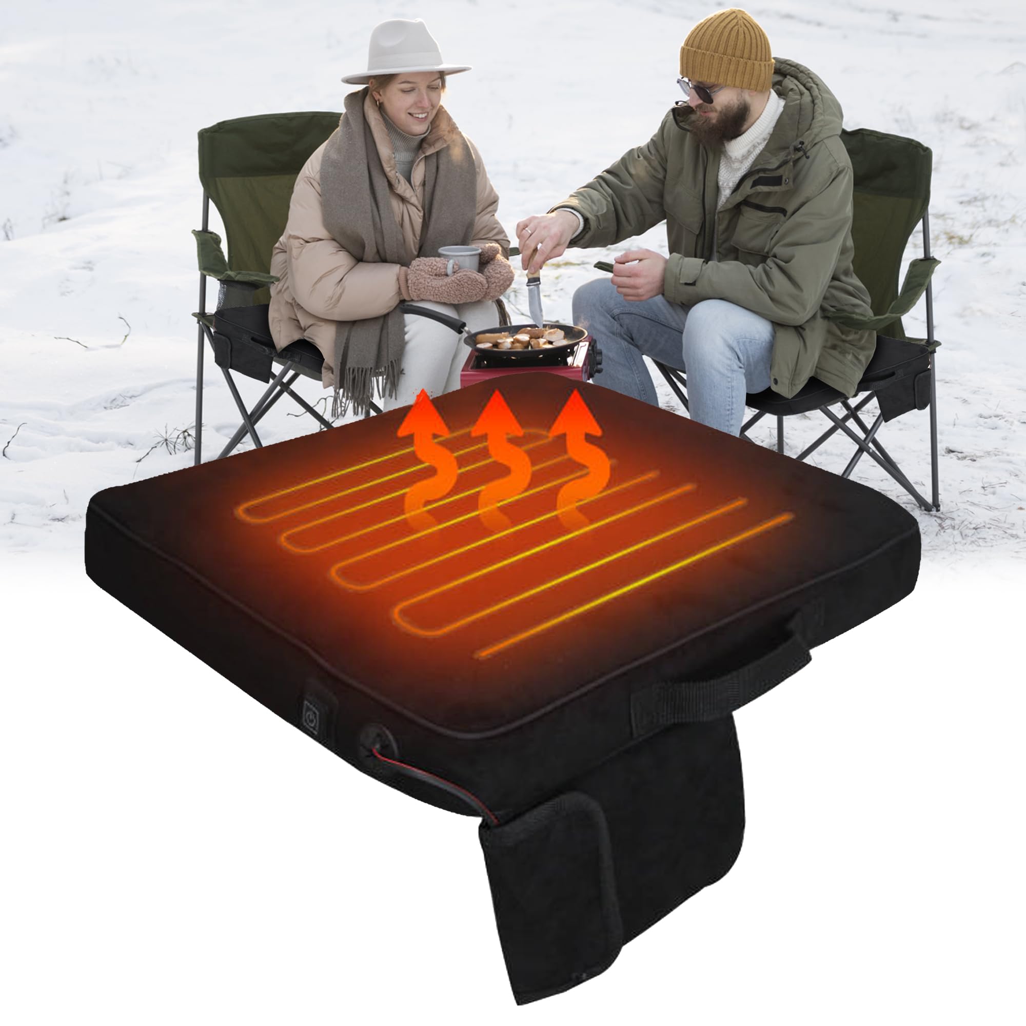 Amazon.com: MDSTOP Portable Heated Seat Cushion, USB Heating Camping ...