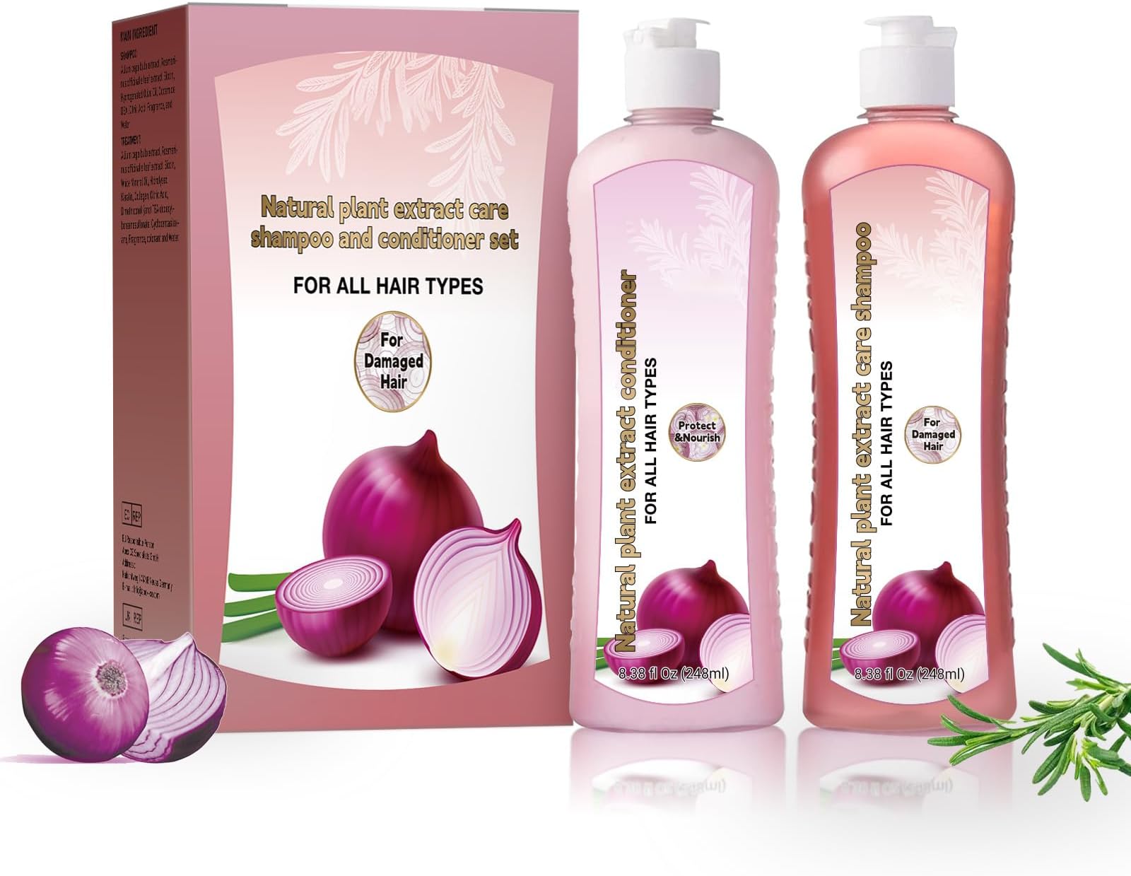 Amazon.com : Shampoo de Cebolla y Romero, Onion Biotin and Rosemary ...