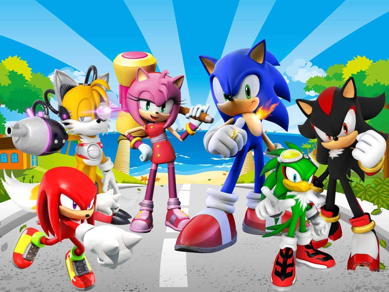 Buy Sonic Backdrop, Boy Baby Shower Birthday Party Supplies Decorations ...