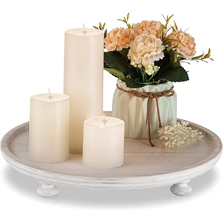 Amazon.com: Hanobe Wood Risers for Decor: Rustic Round Wooden Pedestal ...