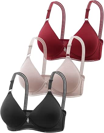 Lace Bralettes for Women with Support T-Shirt Bras for Women Wirefree ...