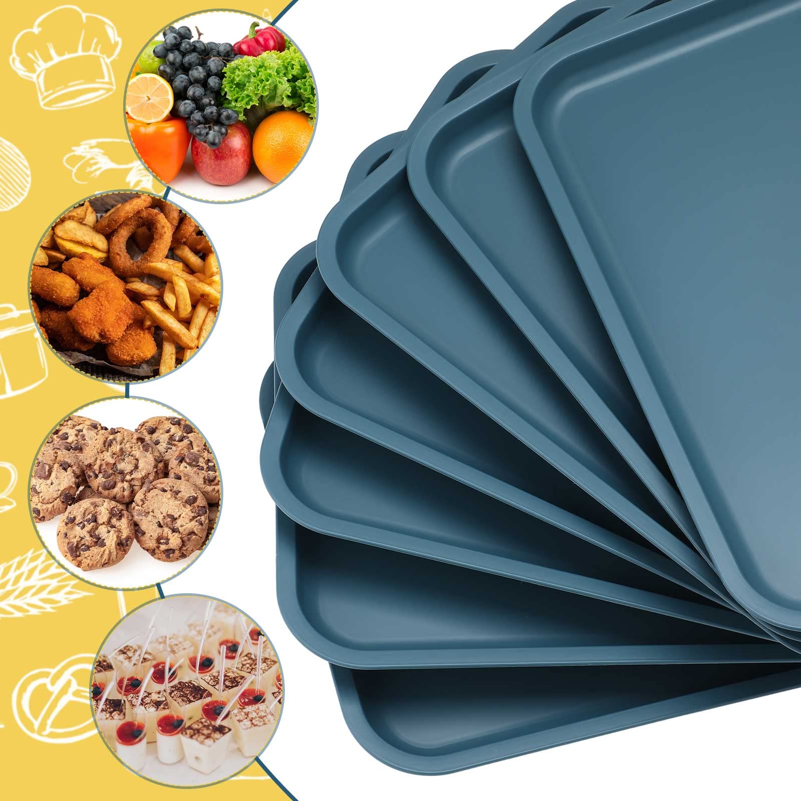Snapklik.com : Maxdot 40 Pcs Cafeteria Trays, 9" X 12" Plastic Fast ...