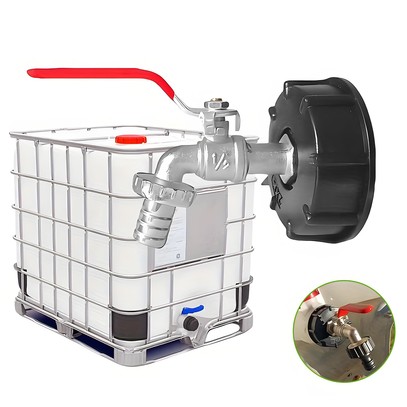 IBC Tank Fittings, 1/2″ Leakproof Brass IBC Tank Fittings IBC Tote Tank ...