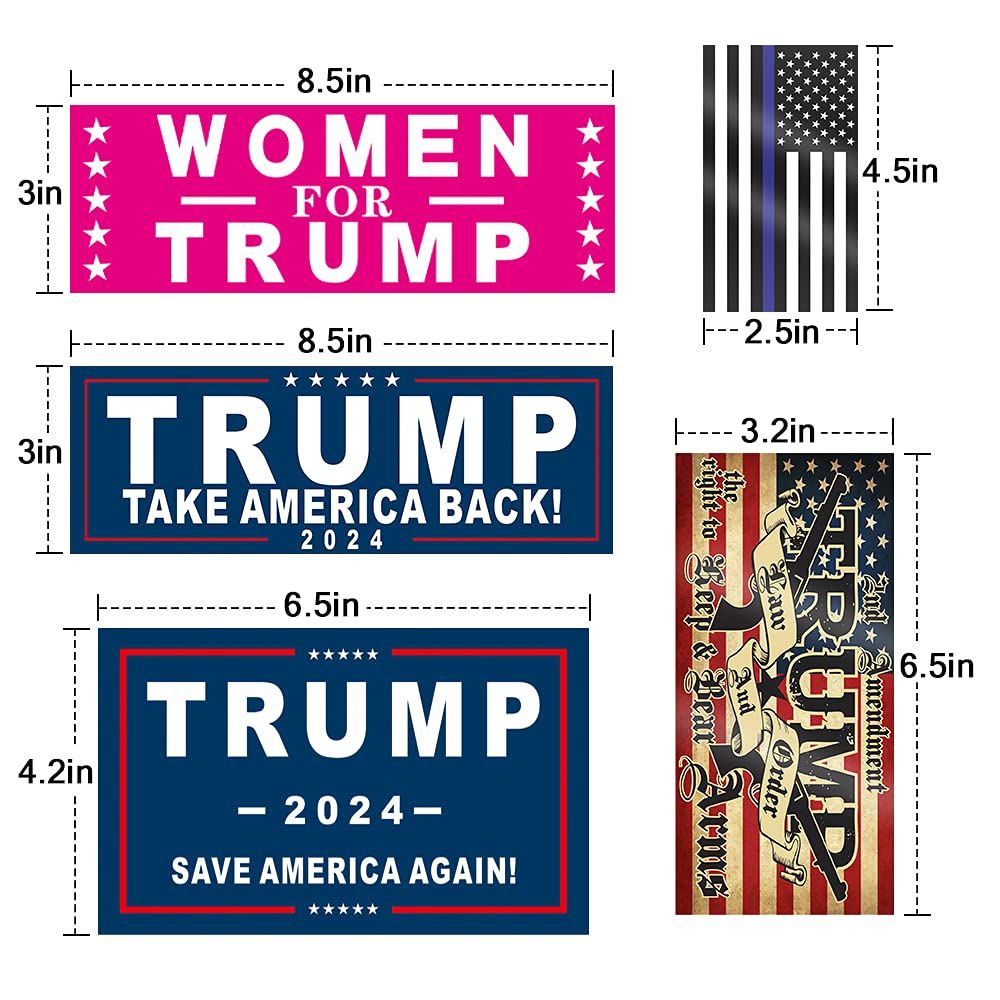 Snapklik.com : 10pcs Trump 2024 Sticker, Trump Bumper Stickers 2024 ...