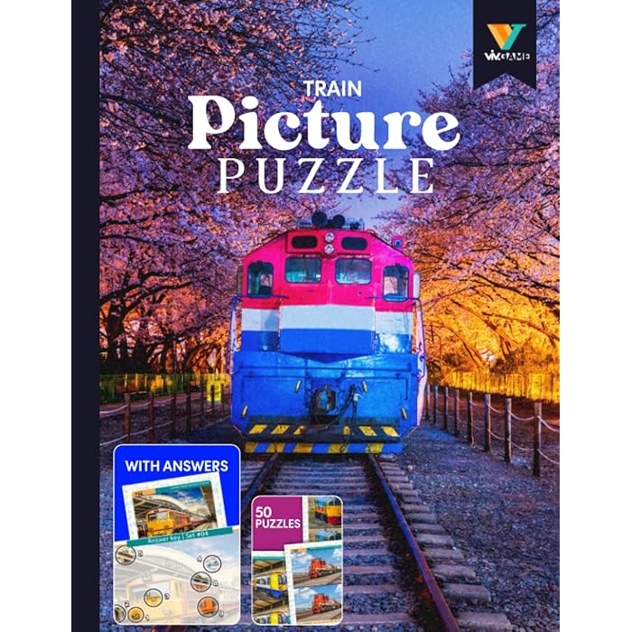 Buy Picture Puzzle ( Train Themed ): Locomotive Railroad Railway Spot ...