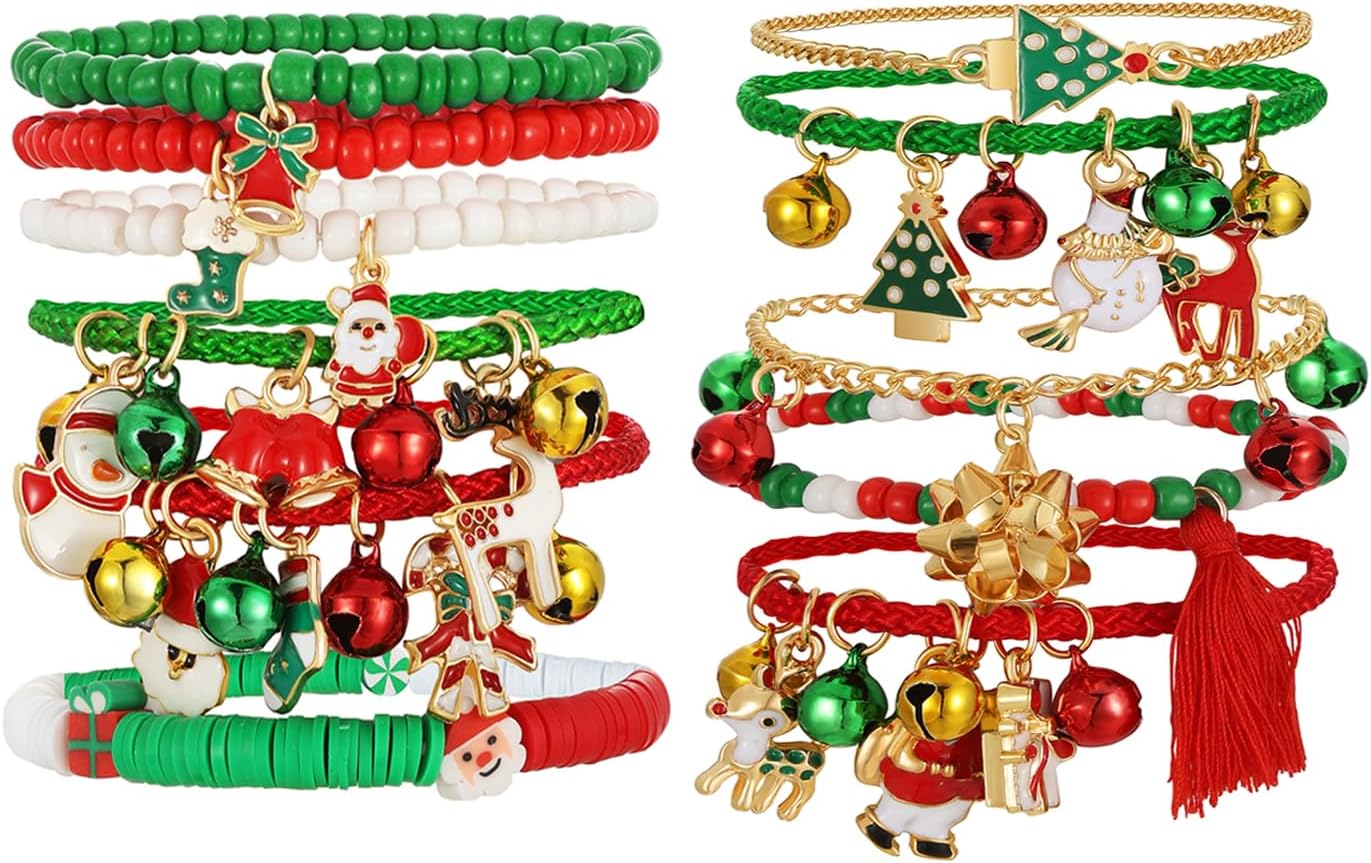 Amazon.com: ZOVOLI Christmas Bracelets Set for Women, Multilayered ...