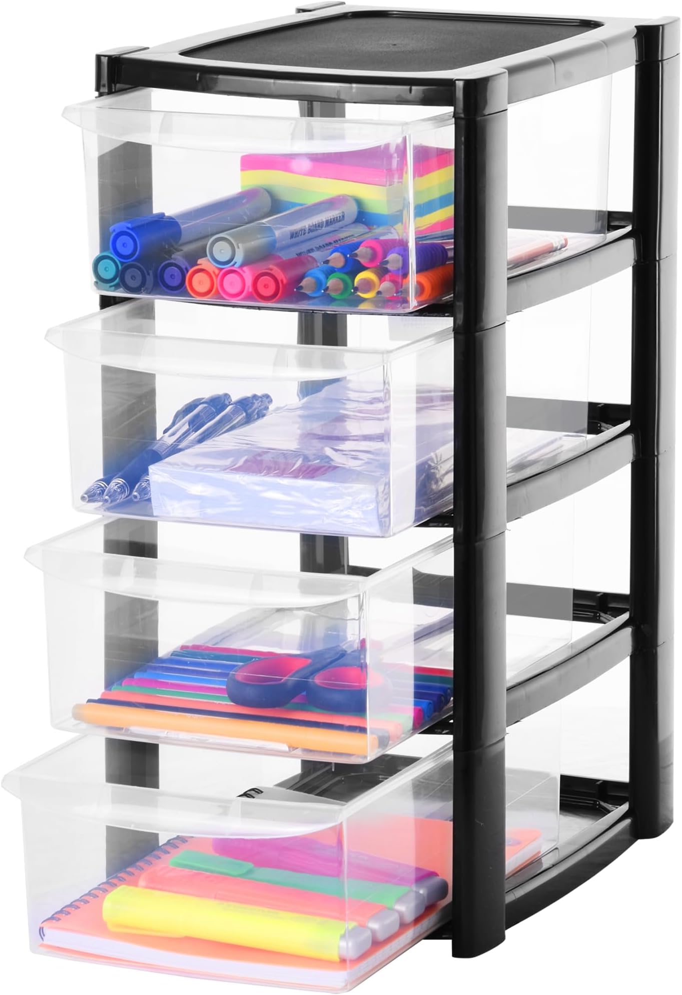 ZENQA 4 Drawer Plastic Storage Organizer tower unit | Storage Drawers ...