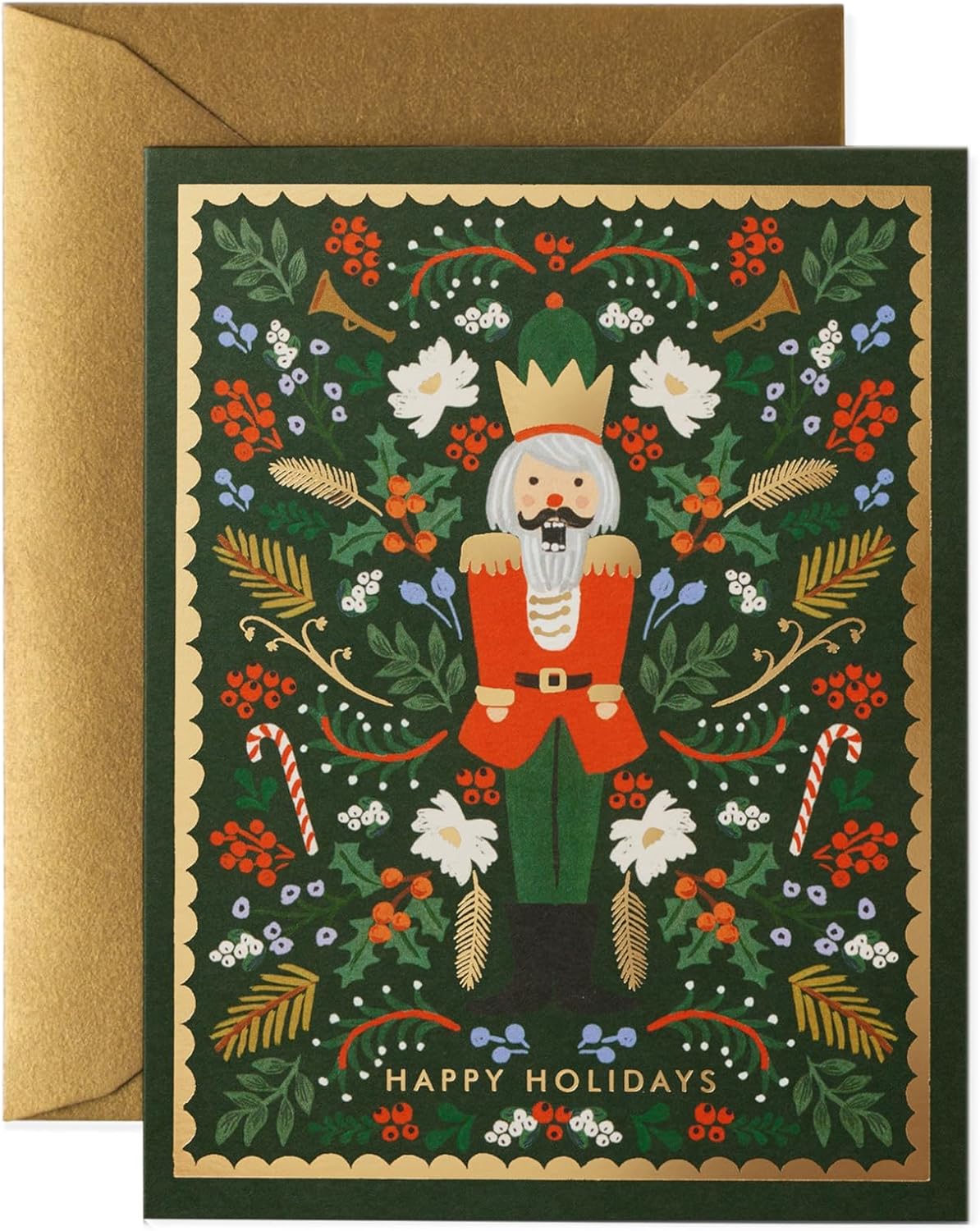 Amazon.com : RIFLE PAPER CO. Boxed Set of 16 Evergreen Nutcracker Cards ...