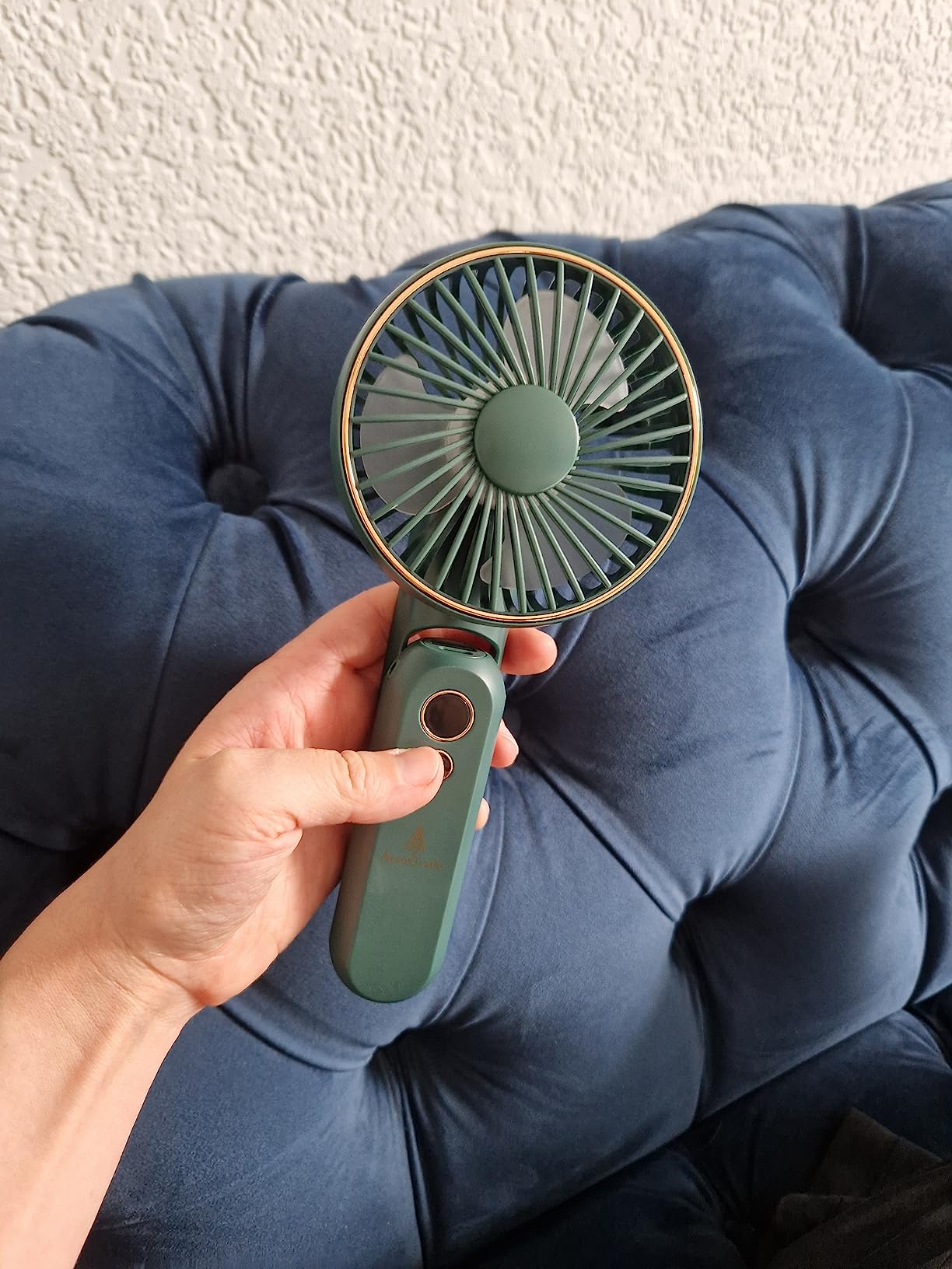 AeroGrade UK Hand held fan Portable fan USB rechargeable with power ...