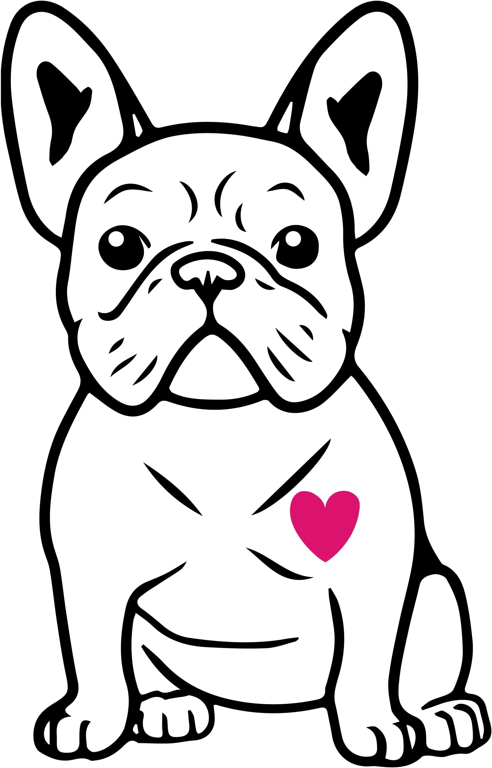 Amazon.com - Cute French Bulldog Sticker Vinyl Waterproof Sticker Decal ...