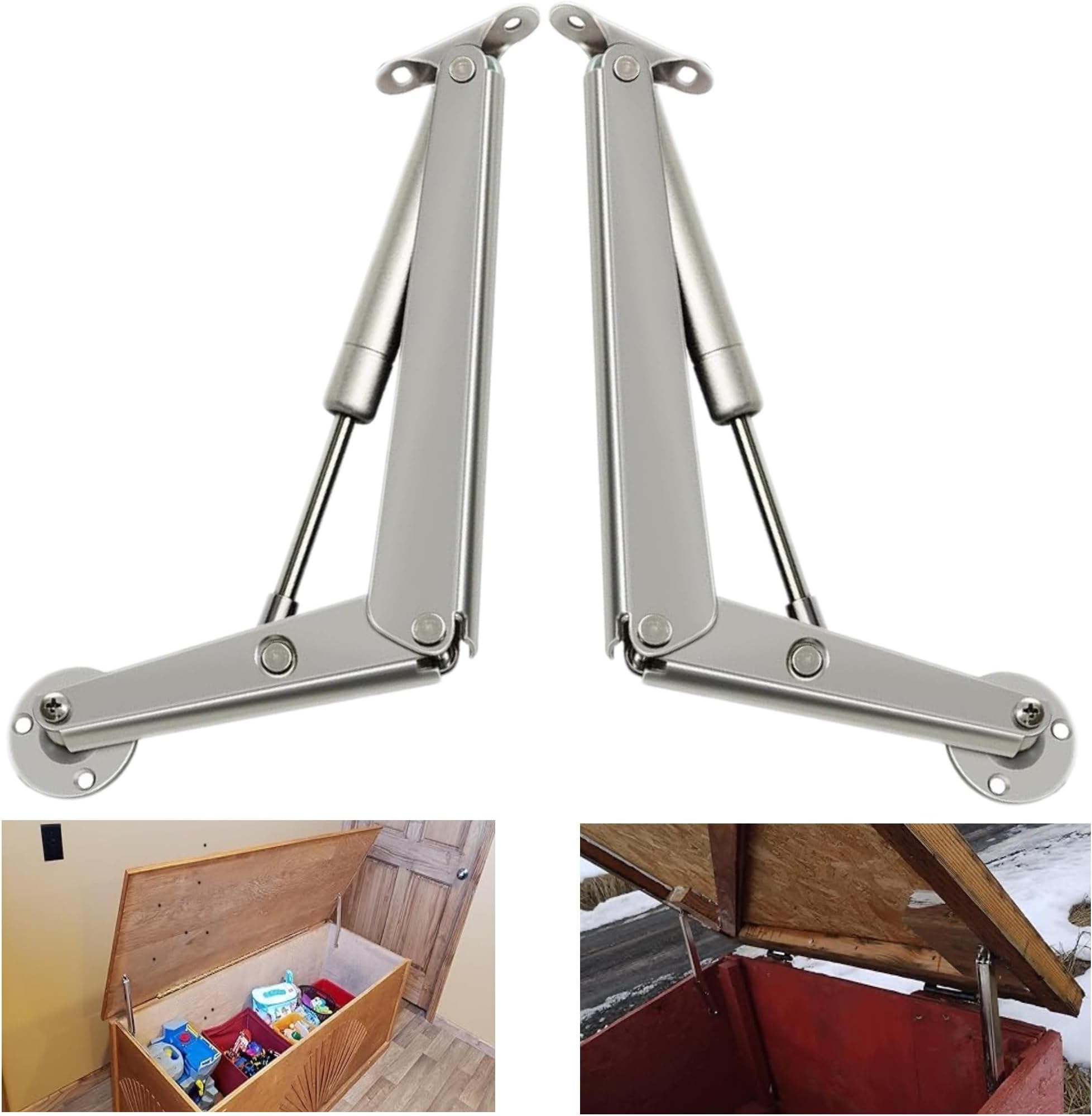 Douper 200N Gas Struts Heavy Duty Soft Close Lid Support Hinges ...