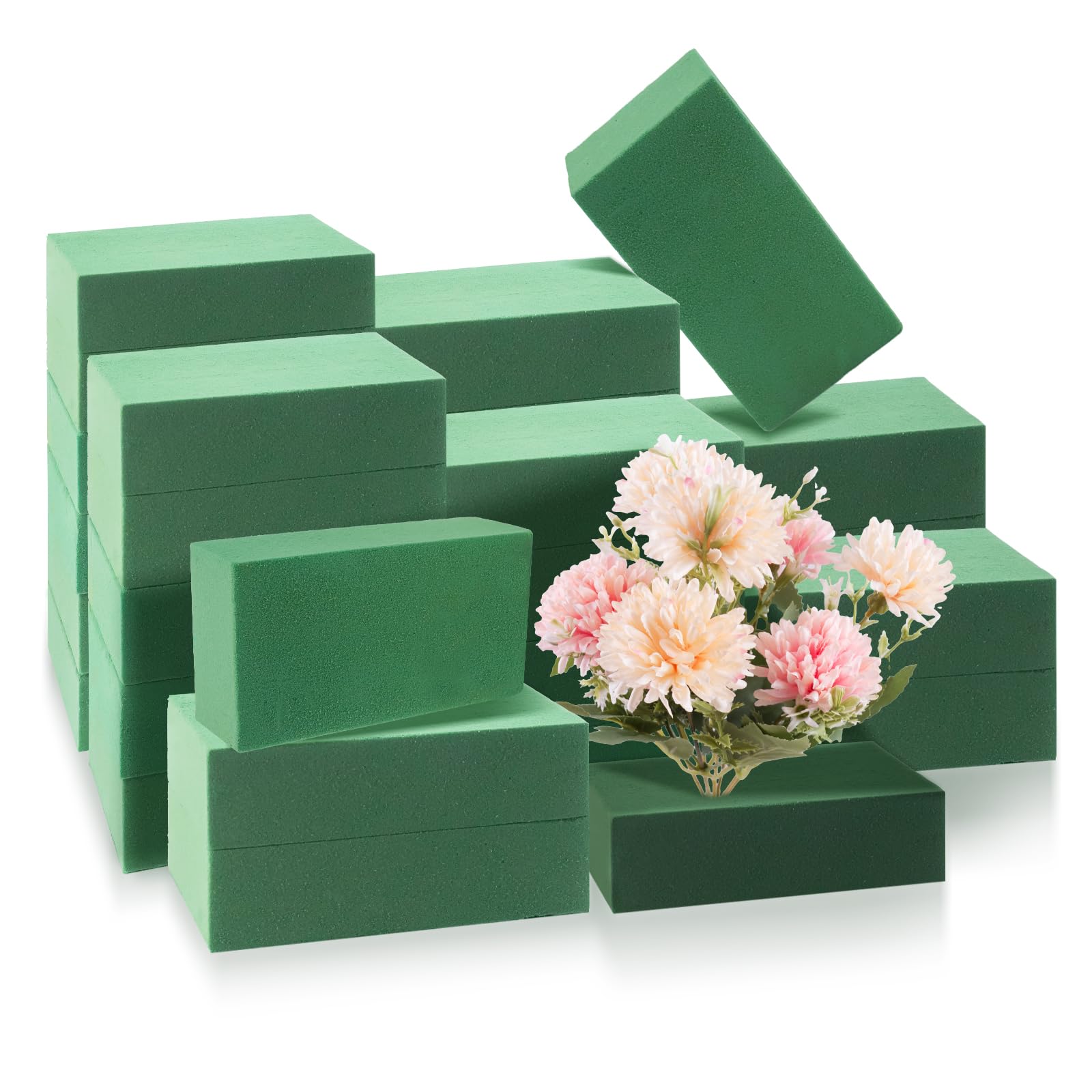 Amazon.com: Prashent 35Pcs Floral Foam Blocks,Green Wet Dry Flower Foam ...