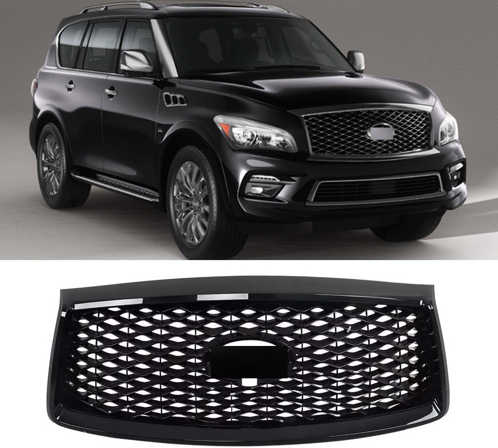 Amazon.com: Front Grill for 2018 2019 2020 2021 Infiniti QX80 with ...