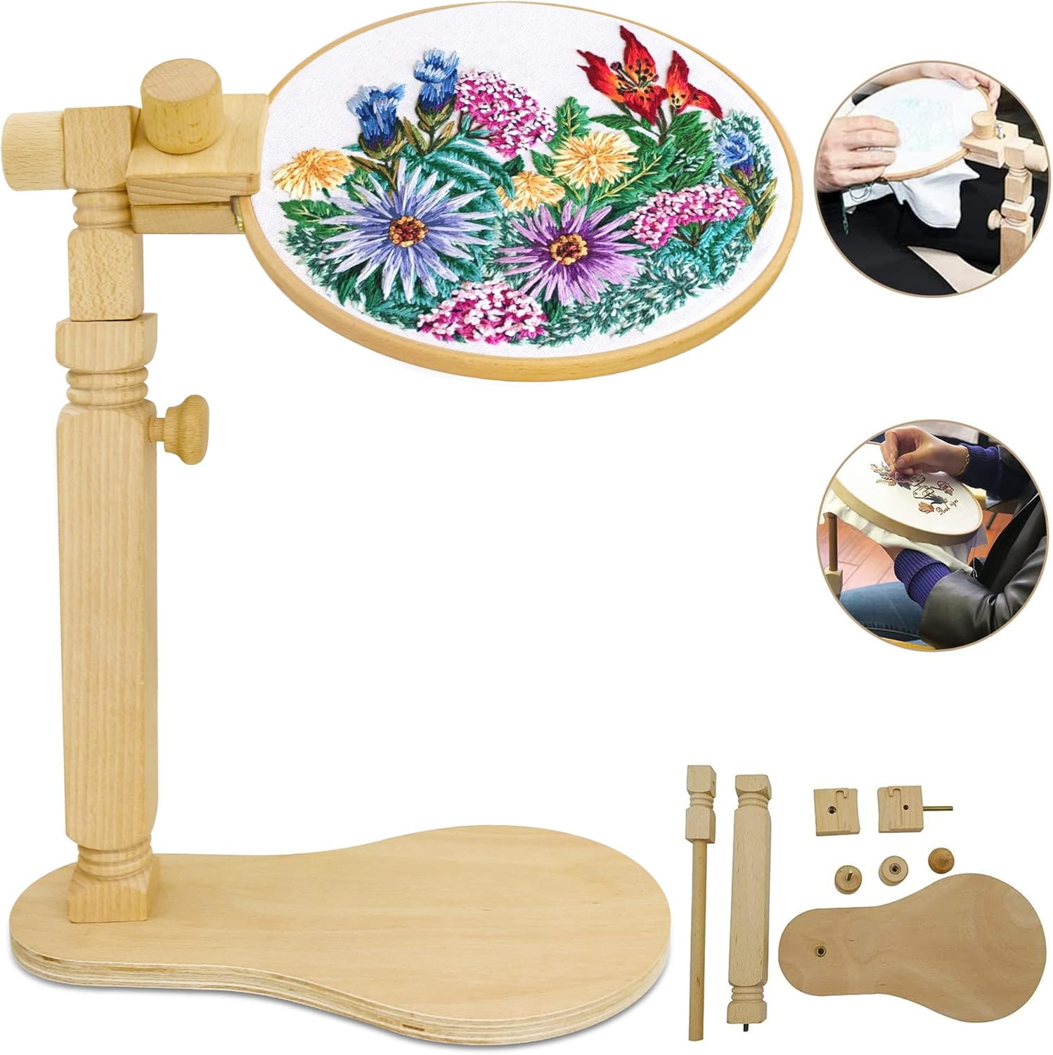 Amazon.com: Jasvelly Embroidery Stand, Size Adjustable Cross Stitch ...