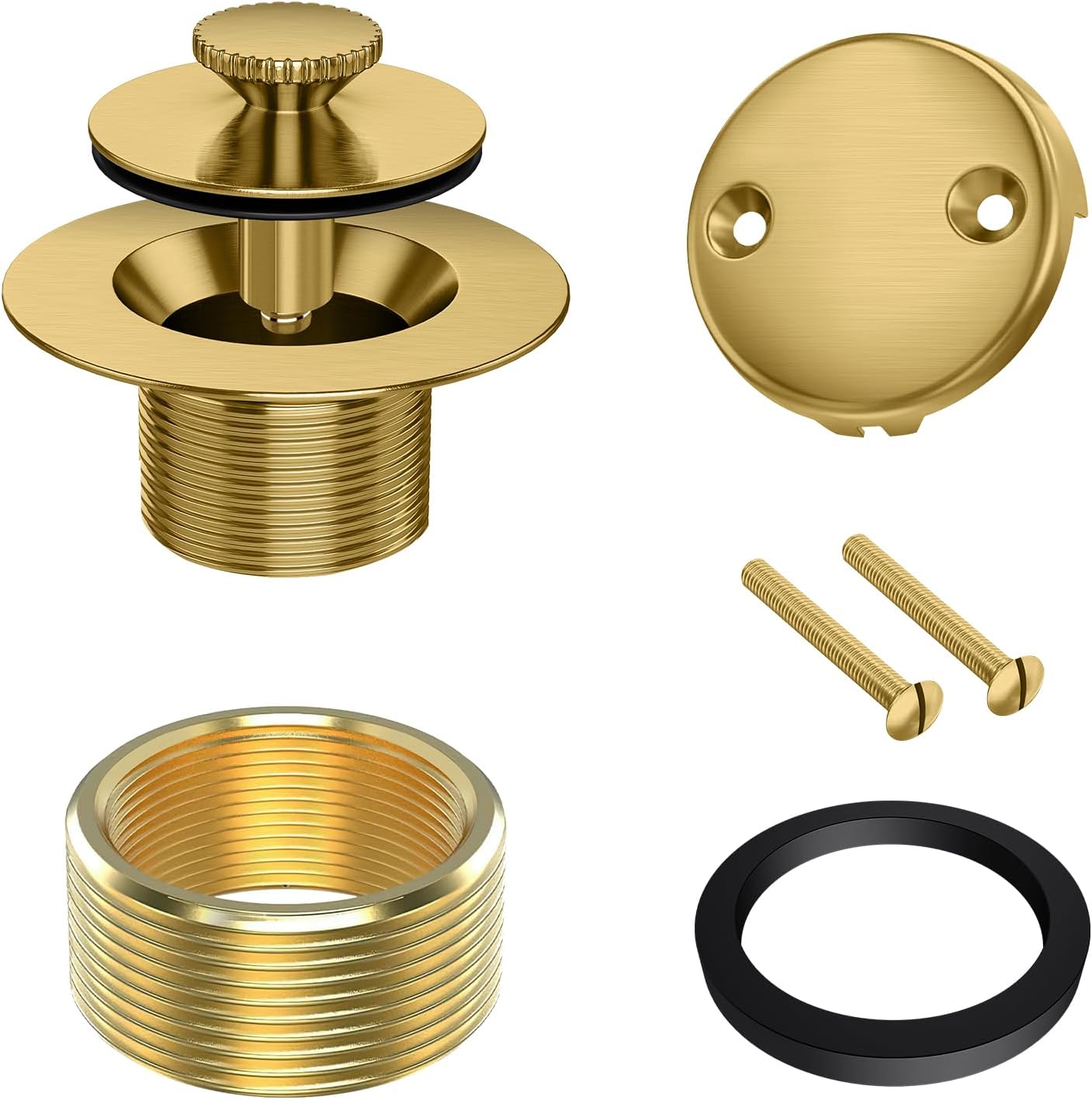 All Brass Bathtub Drain Lift & Turn Tub Trim Set Conversion Kit ...