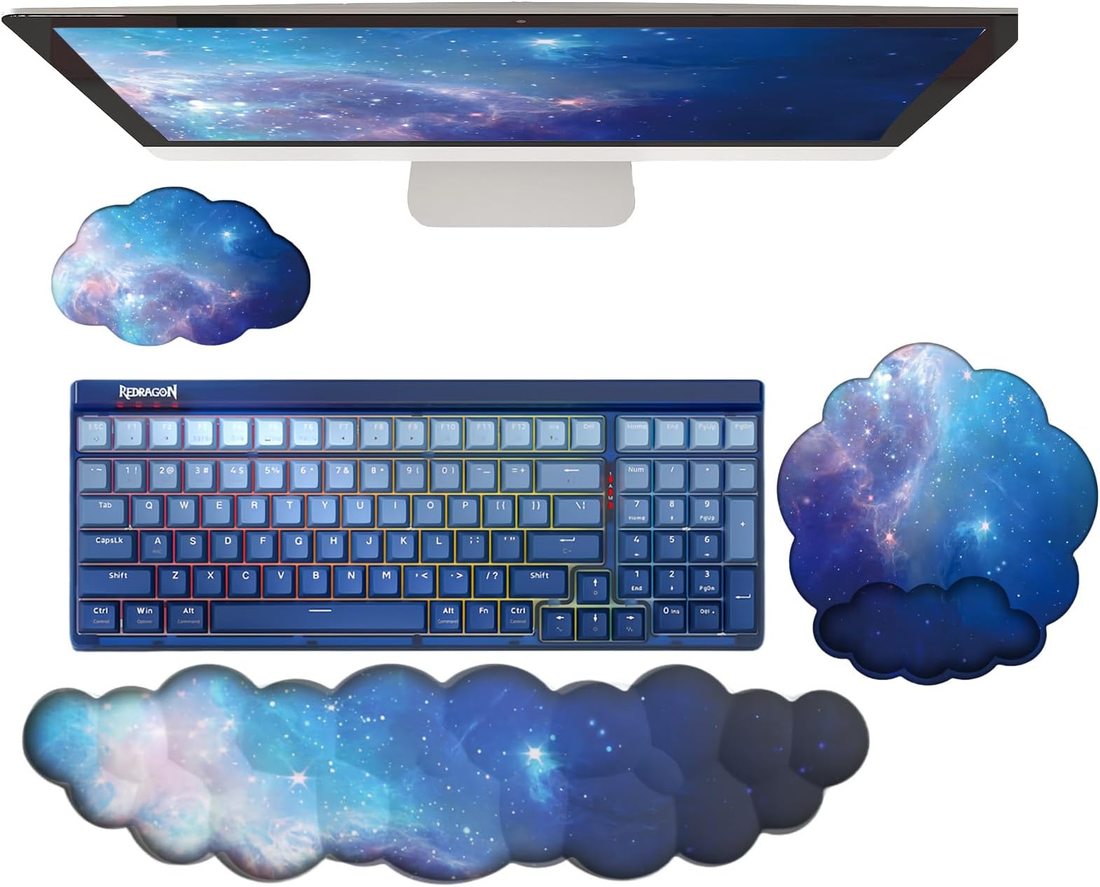 Amazon.com : 2 Pack Cloud Keyboard Wrist Rest for Keyboard and Mouse ...