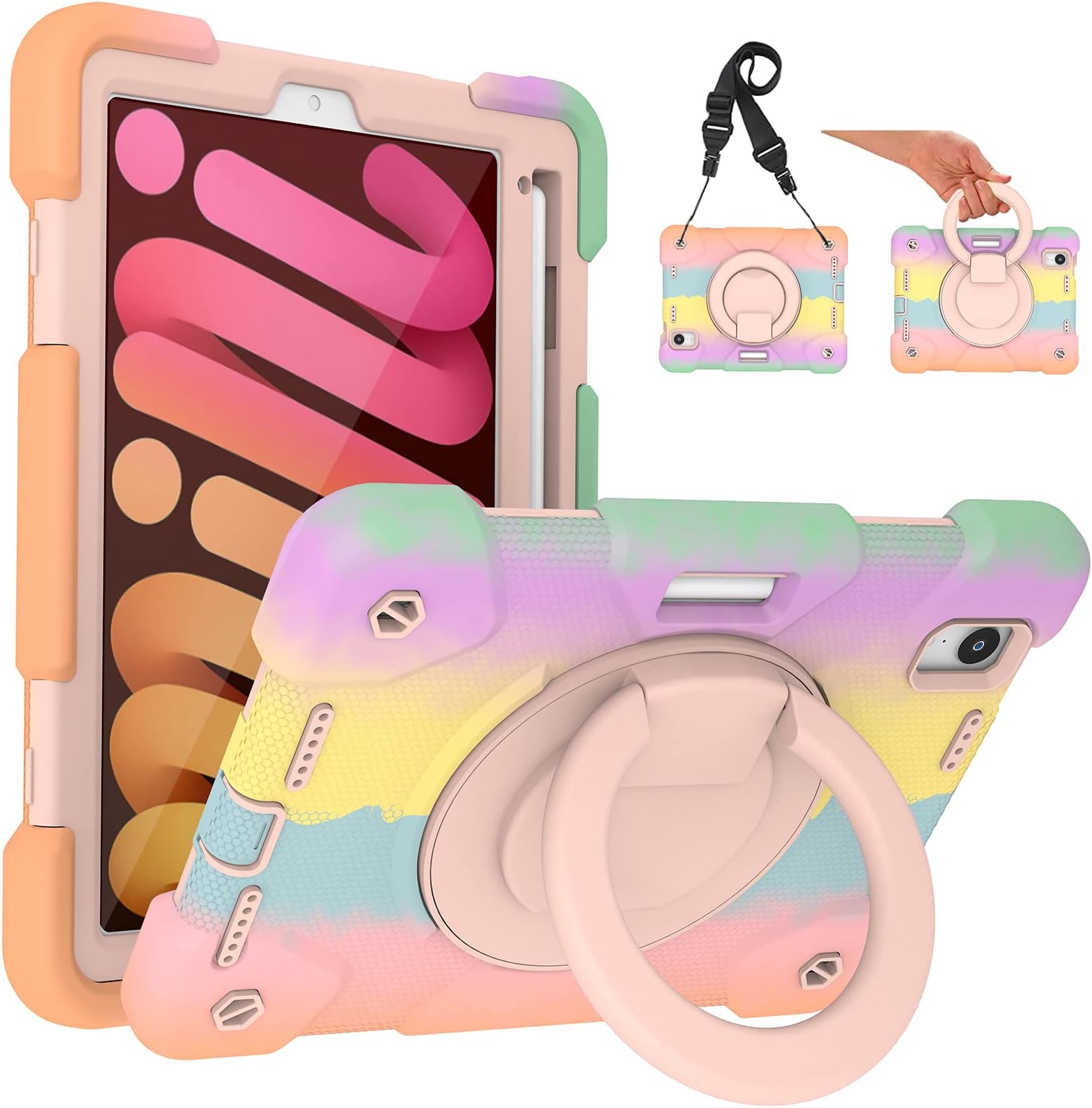 Amazon.com: BRAECN Kids Case for iPad Mini 7 (A17 Pro) 2024/iPad Mini ...