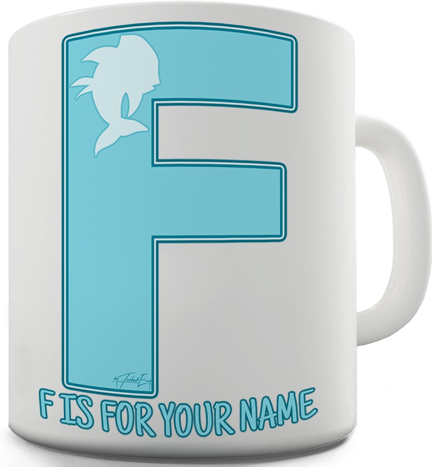 Amazon.com | Funny Mug Personalised Your Name Letter F By Twisted Envy ...