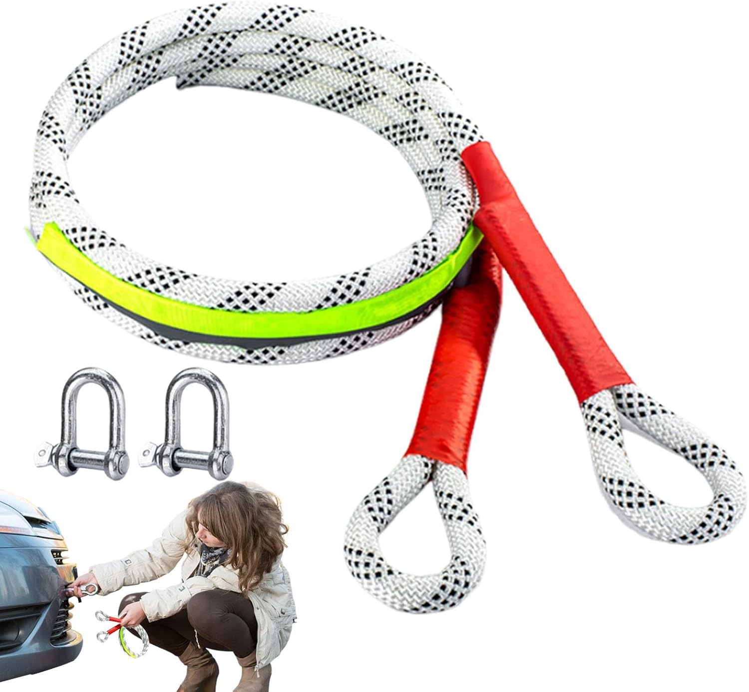 High-Strength Tow Rope, Elongation Towing Rope for Off-Road, Heavy-Duty ...