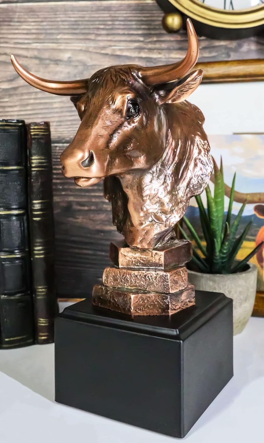Ebros Gift Escultura de busto de cabeza de toro de novillo de vida ...