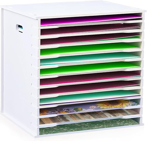 Amazon.com: Yrangee Scrapbook Paper Storage,12 x 12''Paper Organizer ...