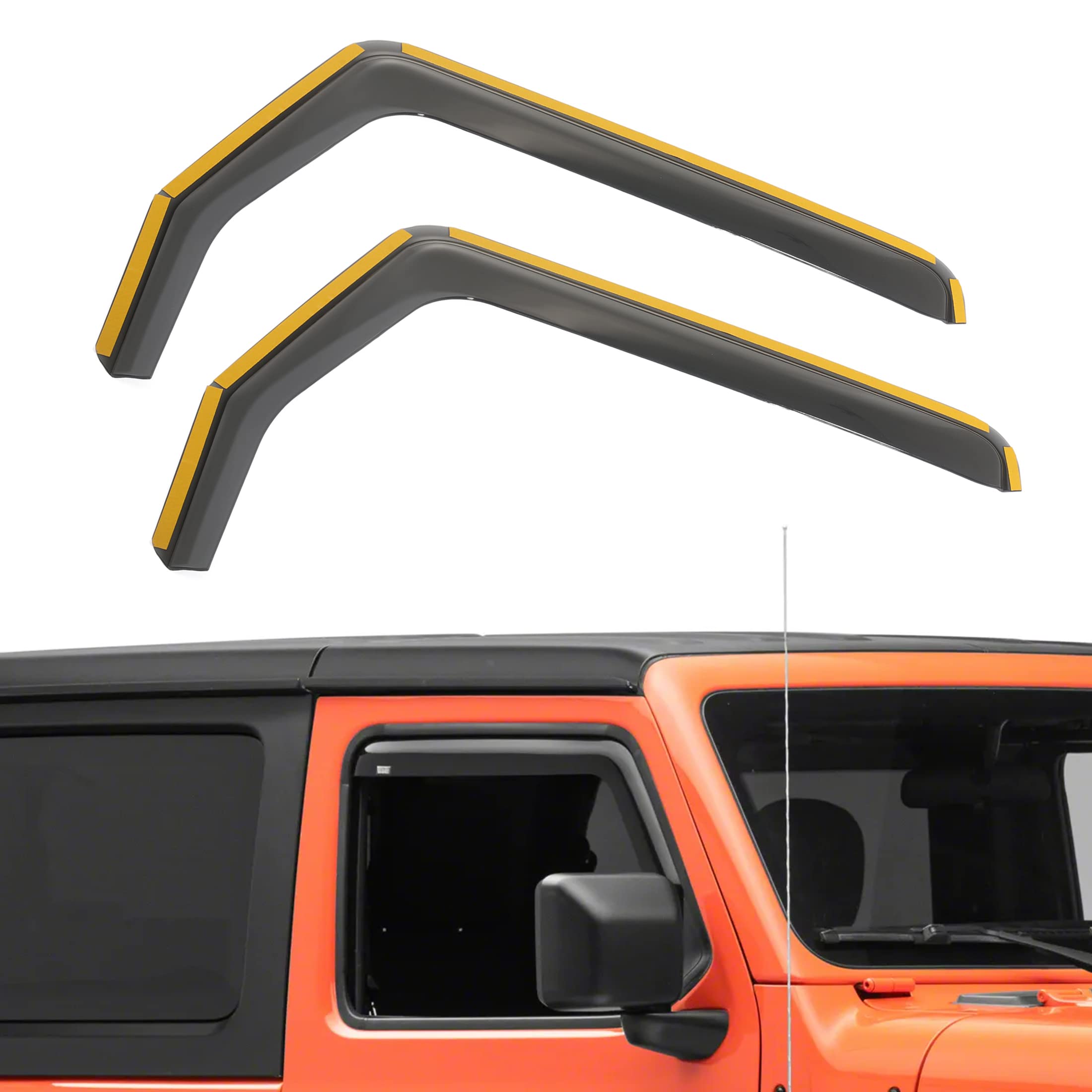 Snapklik.com : AUXMART Rain Guards Side Window Deflector For Jeep ...