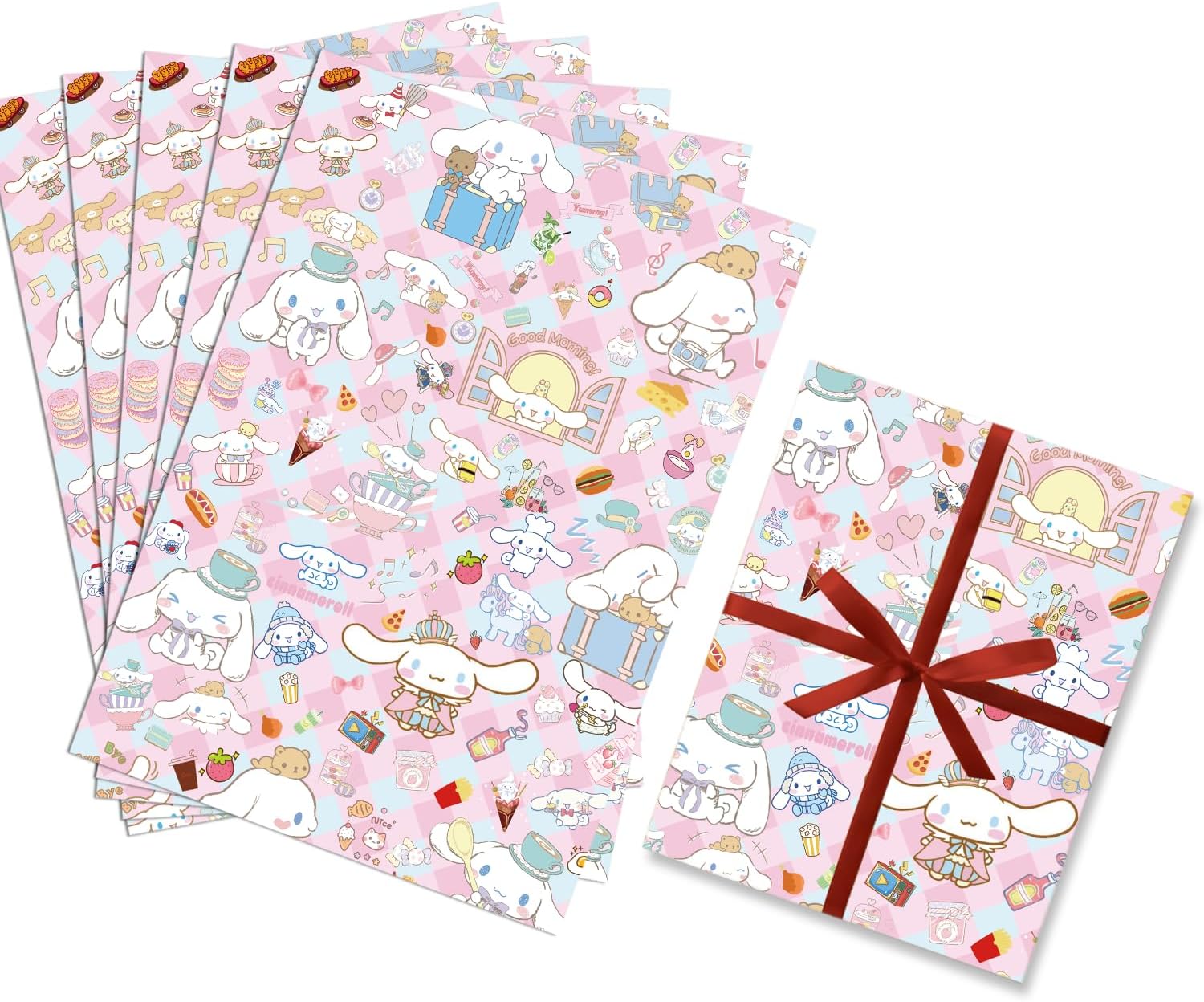 Amazon.com: BESIBY 5 Sheets Cinnamon Gift Wrapping Paper 20"" x 30 ...