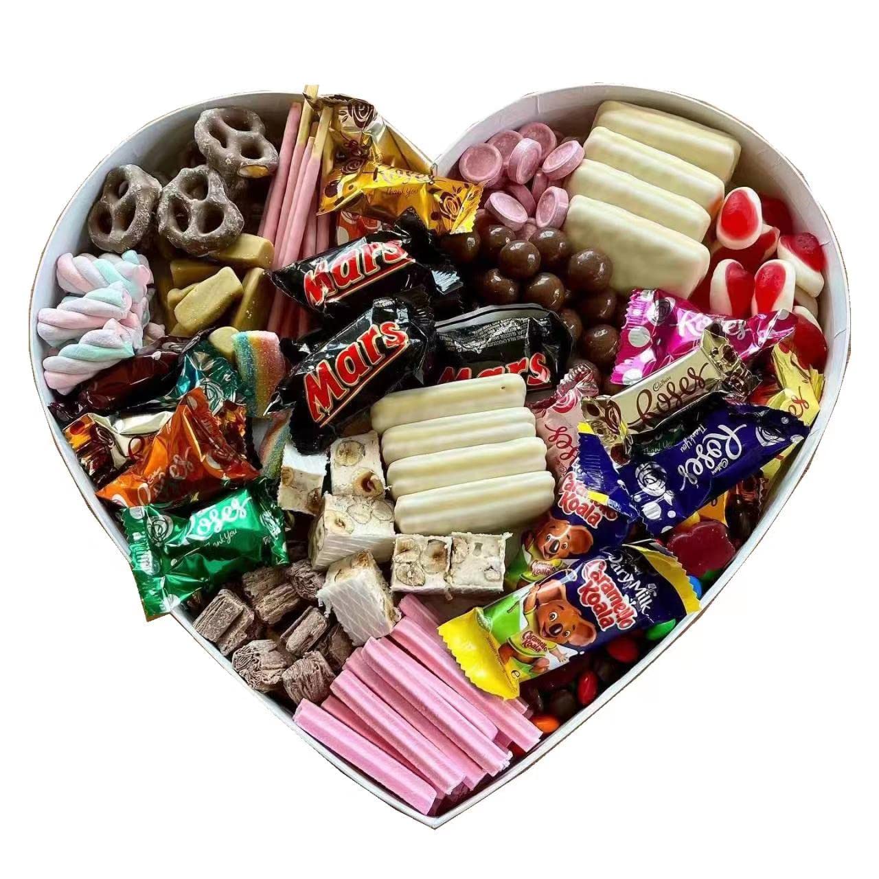 Amazon.com: 12" Cardboard Heart Shaped Box Tray Paper Mache Sweets ...