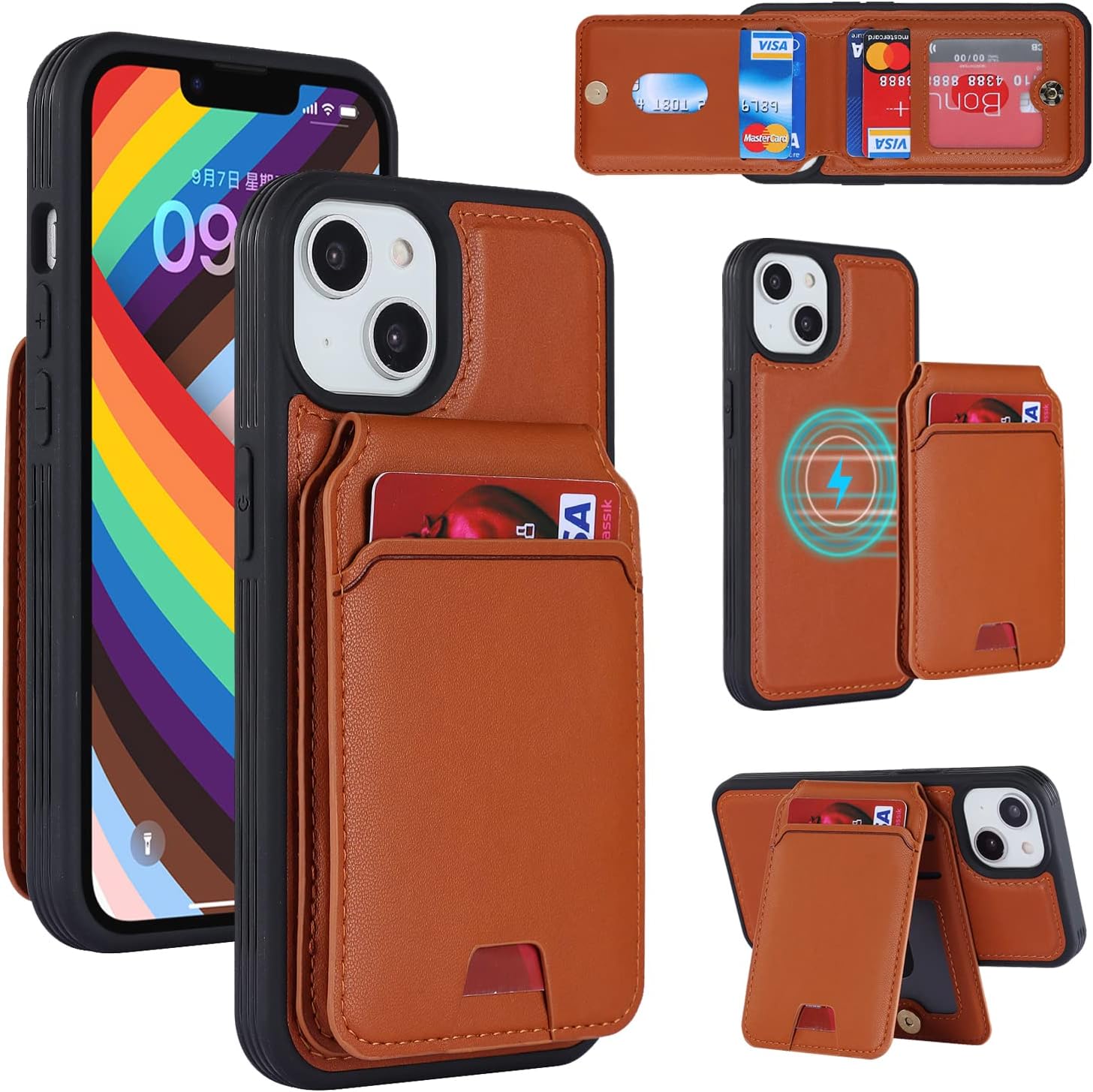 Amazon.com: SailorTech iPhone 13 Mini case with Card Holder magsafe ...