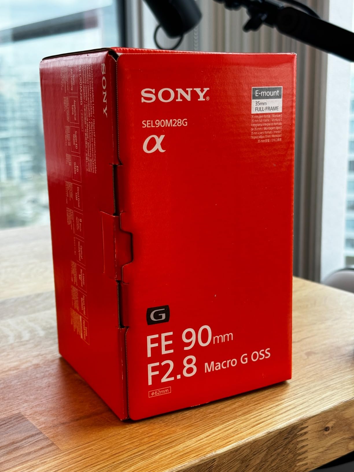 Sony SEL90M28G FE 90 mm f/2.8-22 Macro G OSS Standard-Prime Lens for E ...